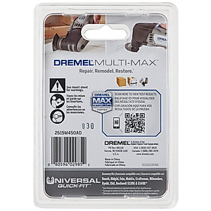 Dremel MM450B 3-Pack Wood & Drywall Oscillating Multi-Tool Blades, Cutting Blades Perfect For Precise Cuts - Universal Quick-Fit Interface Fits Bosch, Makita, Milwaukee, and Rockwell , Black