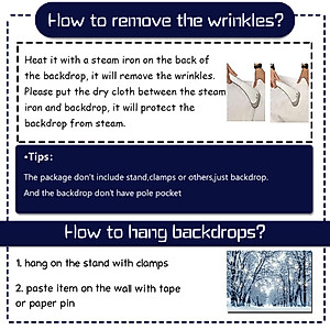 Qian Winter Wonderland Scene Photography Backdrop 7x5FT Snowflake Bokeh Tree Landscape Snowy Forest Photo Background for Family Christmas Party Photoshoot Decorations