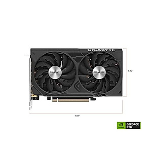 GIGABYTE GeForce RTX 4060 Ti WINDFORCE OC 16G Graphics Card, 2X WINDFORCE Fans, 16GB 128-bit GDDR6, GV-N406TWF2OC-16GD Video Card