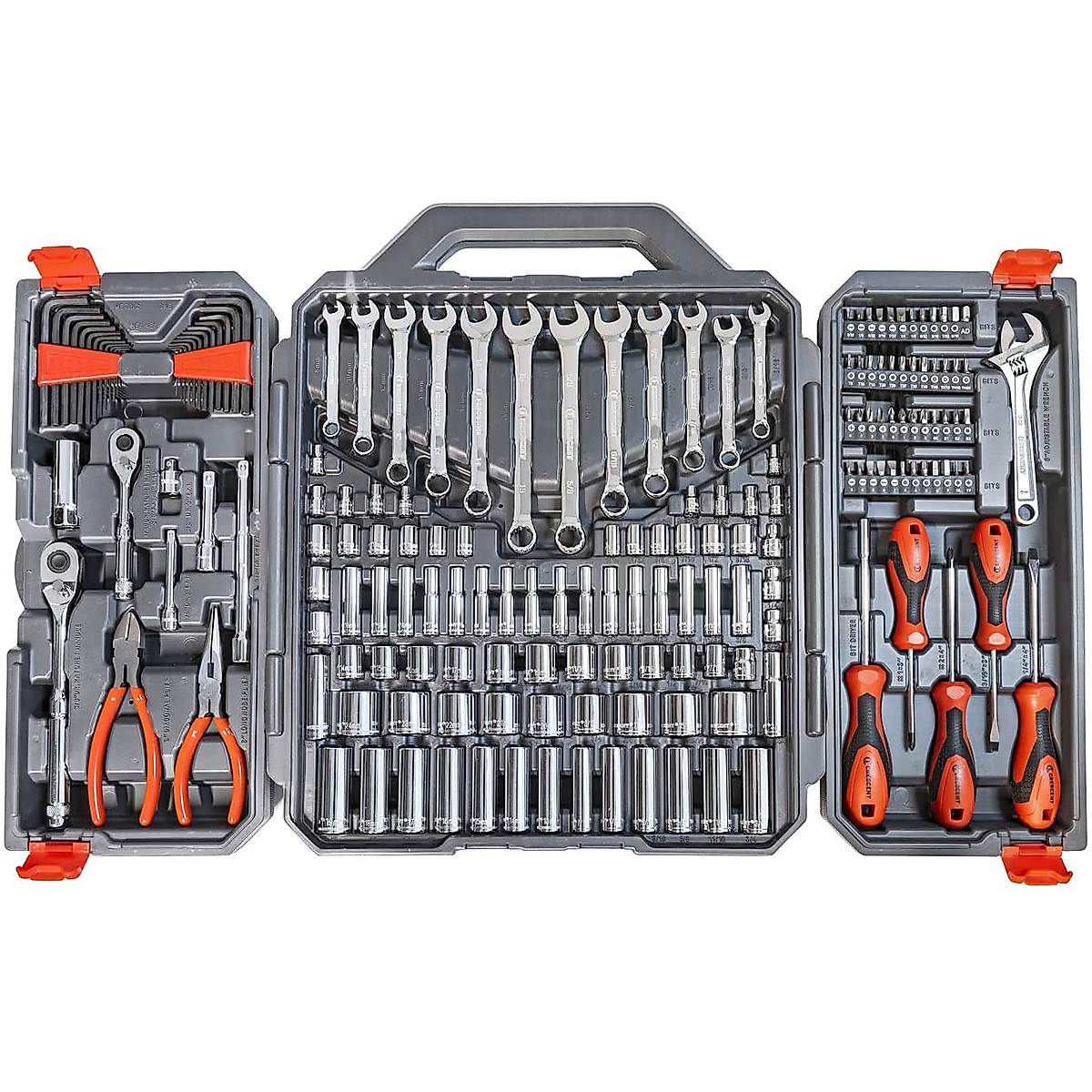 Crescent 180 Piece Professional Tool Set in Tool Storage Case - CTK180