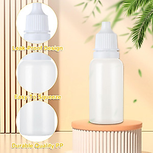 AKOLAFE 100Pcs 20ML Plastic Dropper Bottle with Caps Empty Eye Dropper Bottle Clear Essential Oil Bottle Mini Squeeze Bottles Bulk Squeezable Ear Drop Bottle Travel Size Small Bottle for Liquids Paint