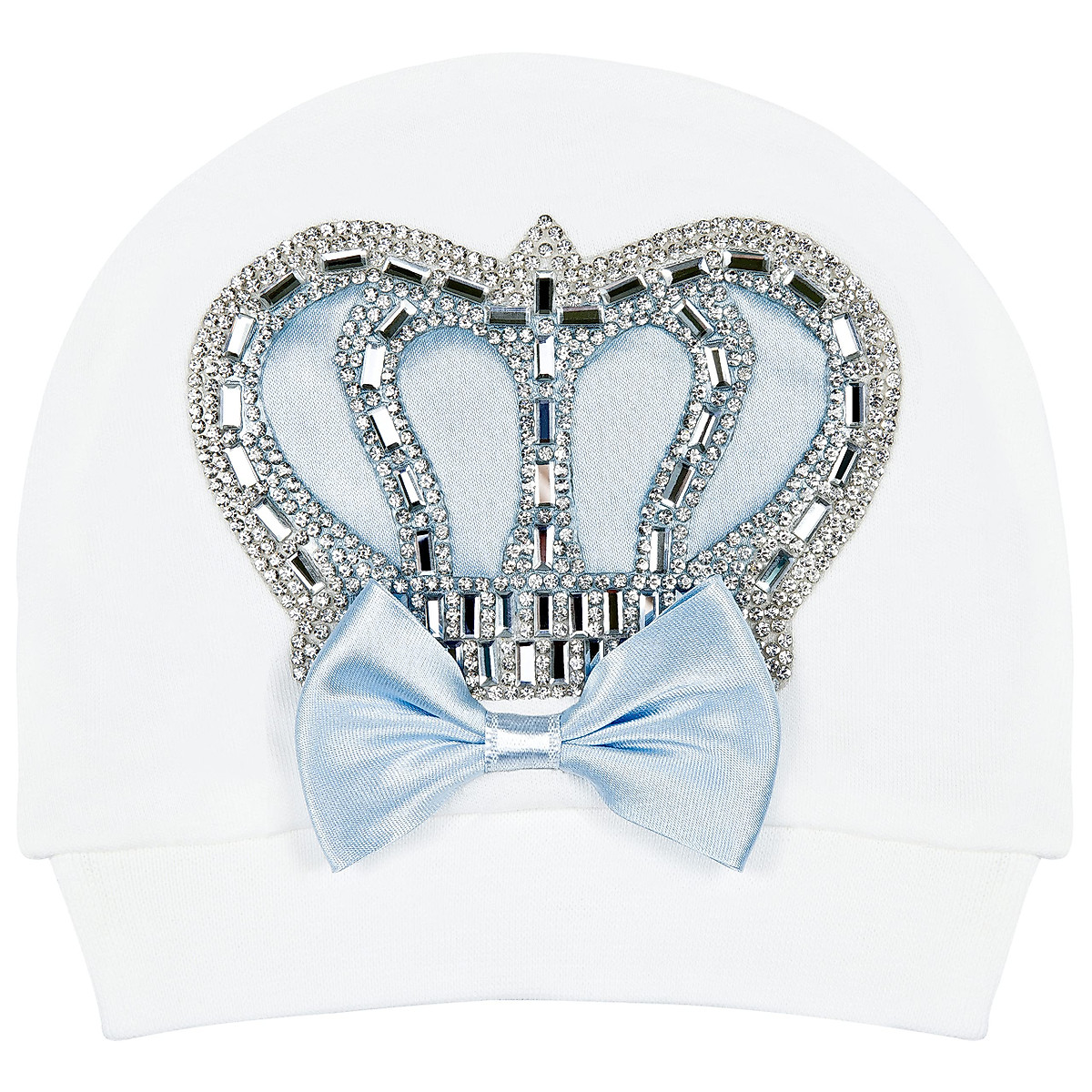 Lilax Baby Boy Jewels Crown Tuxedo Outfit Layette 5 Piece Gift Set 0-3 Months Blue