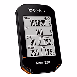 Bryton Rider 320T GPS Bike/Cycling Computer, Sensor Bundle. 5 Satellite Systems Support. 35hrs Long Battery Life. Support ANT+/BLE Speed, Cadence, heartrate Monitor sensors, ANT+ Power Meter.