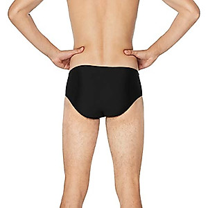 Speedo mens Brief Endurance+ Solid Adult Swimsuit, Speedo Black, 34 US