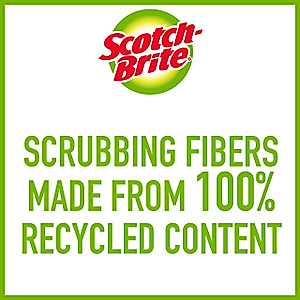Scotch-Brite Non-Scratch Plastic Scrubbing Pads, Cleans Dishes Without Scratching, 3 Scrubbing Pads