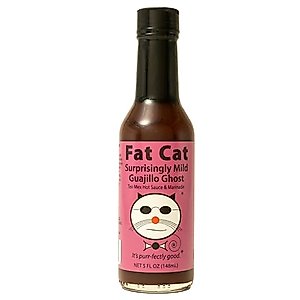 Surprisingly Mild Guajillo Ghost Tex-Mex Hot Sauce and Marinade by Fat Cat Gourmet - Savory Smoky Flavor - Mild Heat - For Tacos, Burritos, Fajitas - Gluten Free, Vegan & Keto Friendly - 3 Bottles