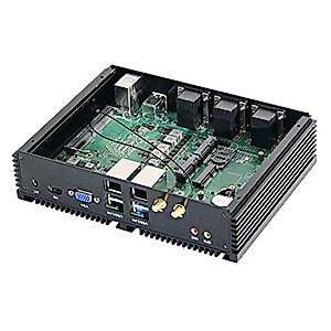 HUNSN Industrial Computer, IPC, Fanless Mini PC, Windows 11 Pro or Linux Ubuntu, I7 10510U 10810U, IM07, GPIO, Watchdog, WOL, SIM Slot, 2 x LAN, 6 x COM, 32G DDR4 RAM, 256G SSD, 1TB HDD