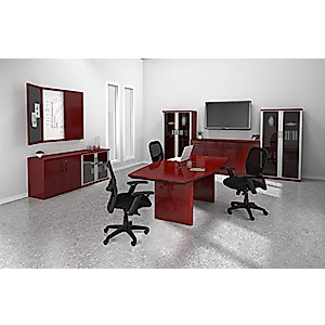 Safco Products Safco 8' Conference Table - Boat Shaped - Sierra Cherry - Corsica Series