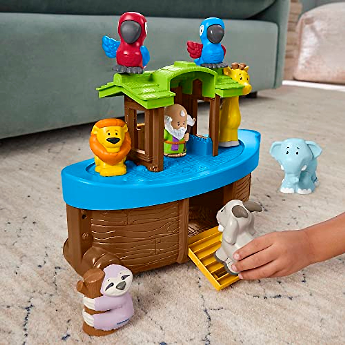 Fisher-Price Little People Toddler Toy Noah’S Ark Playset with 12 Animals and Noah Figure, Baptism Gift for Ages 1+ Years [Amazon Exclusive]