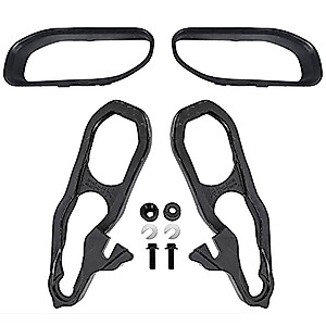 KARPAL 1 Pair Front Left & Right Frame Tow Hook + Bumper Bezel Compatible With 2019-2022 Ram 1500 Black