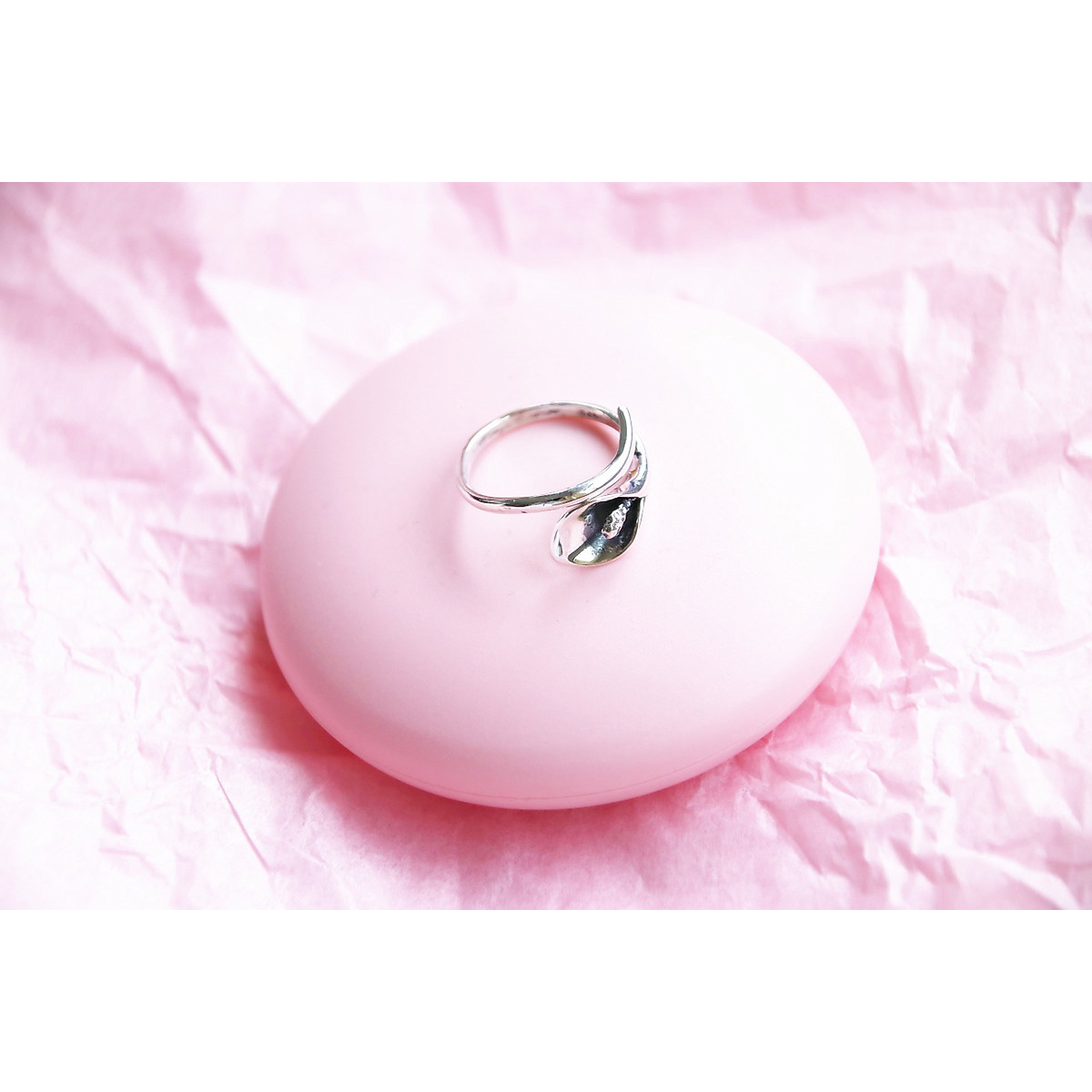 Helen de Lete Vintage 3D Calla Flower 925 Sterling Silver Ring For Women