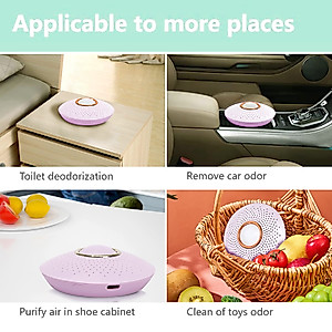 WARMON Refrigerator Deodorizer,Portable USB Rechargeable Refrigerator deodorizer, Outperforms Than Baking Soda and Charcoal Bags,Fridge and Freezer Odor Absorber to Keep Food Fresh Longer(Lilac)