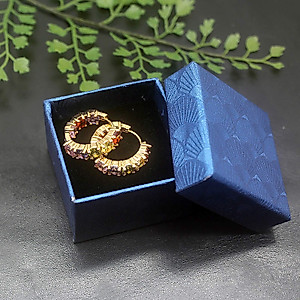 Women Silver Earrings Rose Gold Earring Garnet Peridot Amethyst Morganite Ideal Gift Choice (Rose gold earrings)