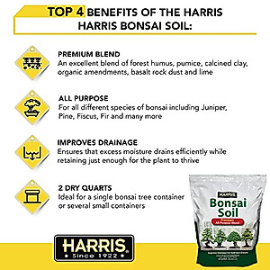 Harris Bonsai Soil, All Purpose Premium Blend for Outstanding Growth, 2qt