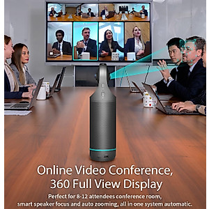 KanDao Meeting Pro 360 Video Conference Camera, 4-in-One AI Smart Tracking Video Conferencing System, Works on Microsoft Teams, Zoom, Google Meet, Skype etc, Hybrid Meeting Room Zooming Camera