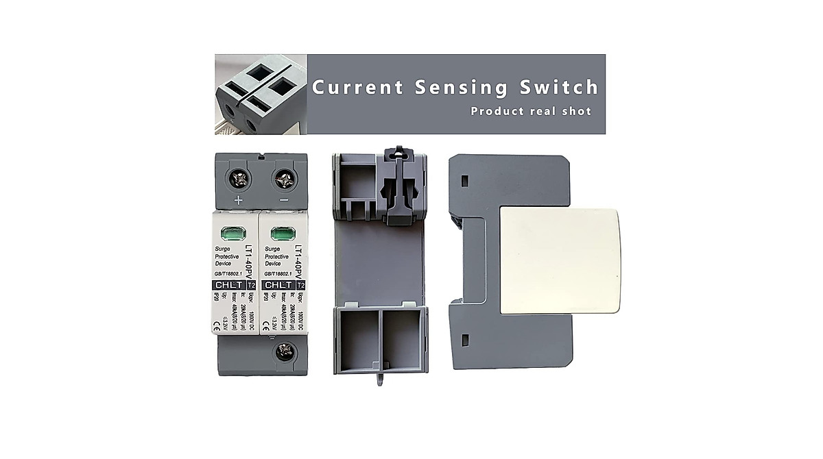 2P Surge Arrester Device, DC Protector Breaker Device 1000V DC Voltage ...