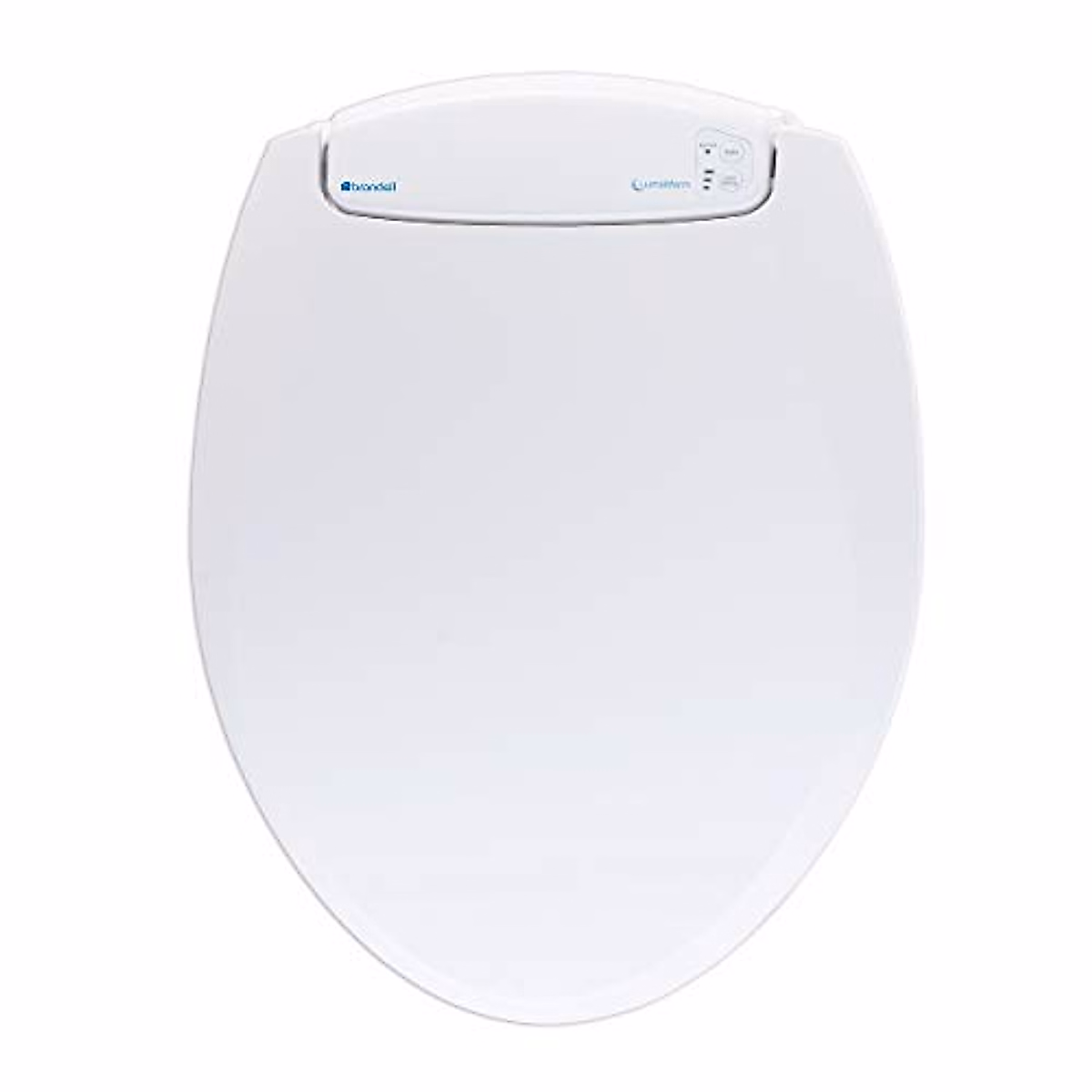 Brondell LS60-RW LumaWarm Heated Toilet Seat with Night Light, Three Temperature Settings, Gentle Close Lid, Easy Installation, Built-In Controls, Round, White
