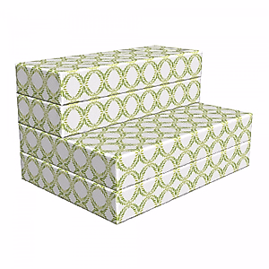 Ambesonne Floral Foldable Mattress, Laurel Wreath Illustrations, 74.8" x 35.4", Lime Green Yellow Green