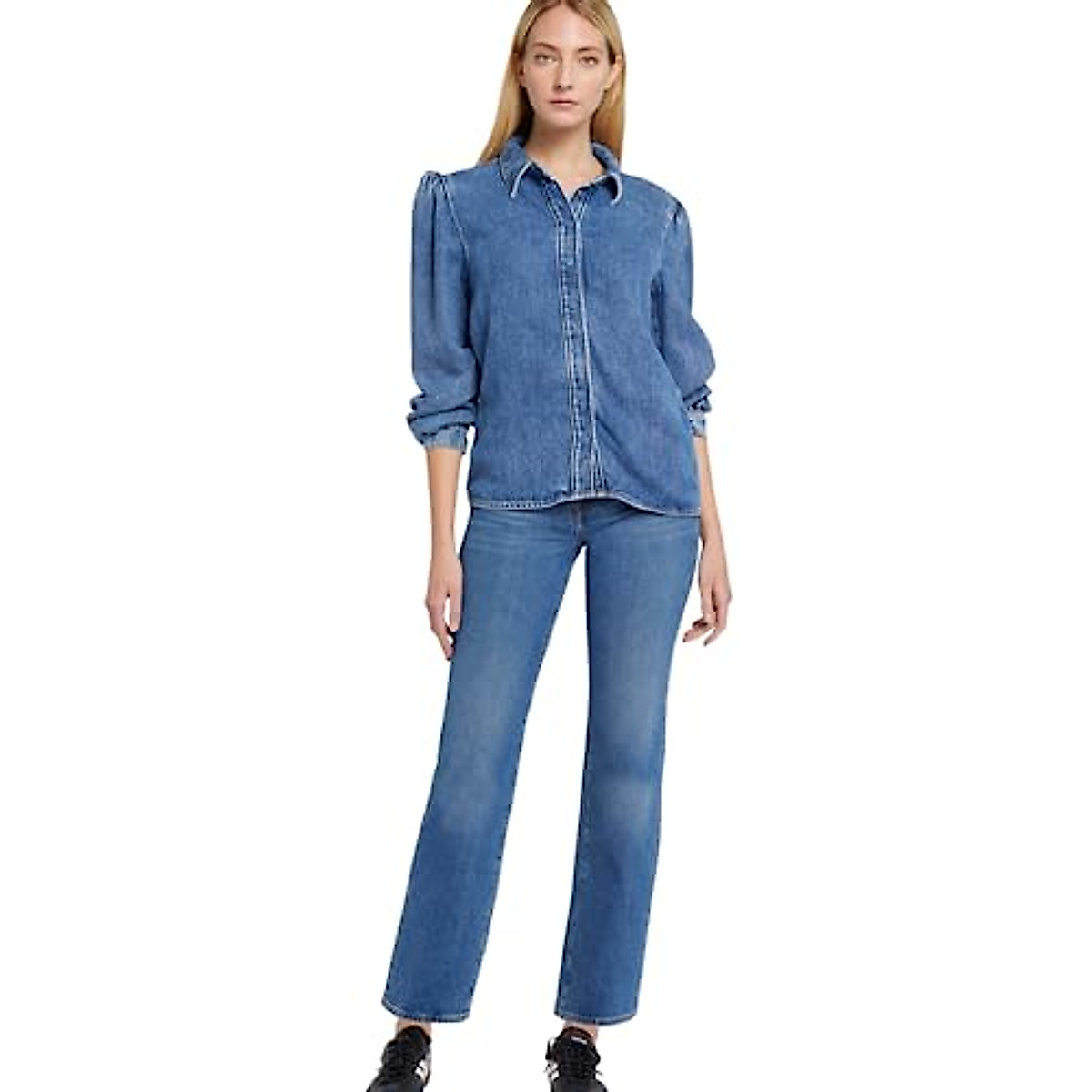 7 For All Mankind Women's Logan Stovepipe Straight Leg Jeans in Explorer