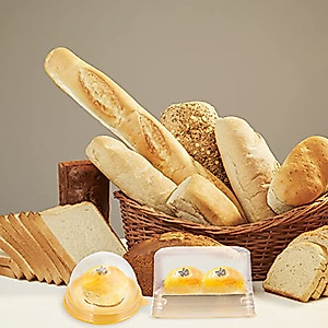 GANAZONO 100pcs Mini Moon Cake Boxes Clear Plastic Square Round Cupcake Boxes Dome Cake Container Bakery Carrier for Muffins Dessert Golden