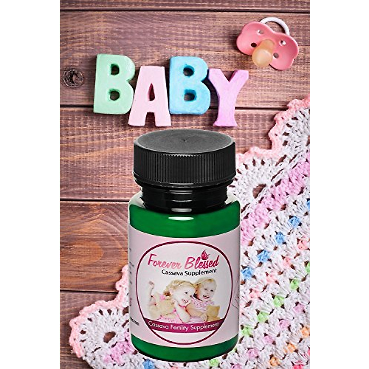 Cassava Twins 1 Month Supply Organic Cassava Root - Fertility Supplement for Twins - Vitamin for a Natural Pregnancy