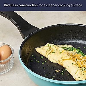 Bergner - Retro Cookware - Pots and Pans Set Nonstick - Induction Cookware - 10 Piece Pan Set - 8"/10" Fry Pans, 1.3qt Saucepan, 2.5qt Saucepan, 2.5qt Sautepan with Lids, 7qt Dutch Oven - Red