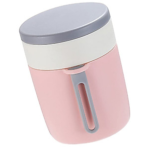BESTonZON Insulated Food Jar Leak-proof Soup Cup with Spoon Stainless Steel Vacuum Lunch Box Breakfast Cup Thermal Cereal Cup Sealing Soup Cup for Hot Cold Food 450ml