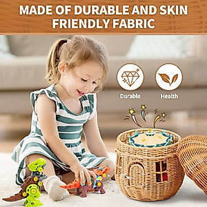 Handmade Wicker Mushroom-Shaped Storage Basket for Outdoor, Kids, Decor, Photography Props