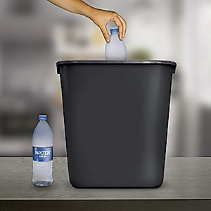 Acrimet Wastebasket Bin 27QT (Plastic) (Black Color) (Set of 4)