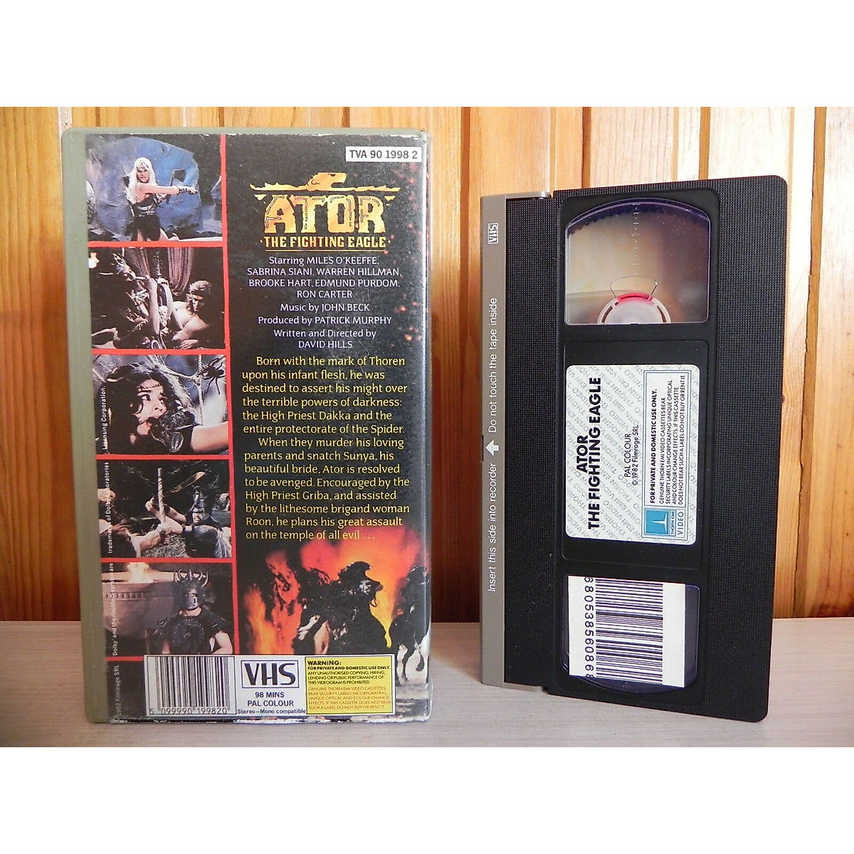 Ator The Fighting Eagle - Miles O'Keeffe - Ex Rental - Big Box - Pre Cert VHS