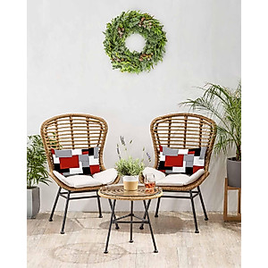 Pillow Cases Linen Pillow Shams White Grey Black Red Abstract Irregular Geometric Pillow Cases Set of 2 12x20 Inches Pillowcases Rectangle Cushion Covers Flax Soft Linen Pillow Covers for Couch Sofa