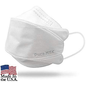 PureMSK - Made in the USA - Disposable Face Mask - Masks for Protection - White Adult Size - (10 PACK)