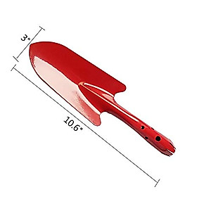 Newflager Mini Colorful Metal Hand Shovel, Trowel Set Garden Tools for Flower Soil Planting Digging Transplanting - Ideal Gardening Gift for Kids (Pack of 5)