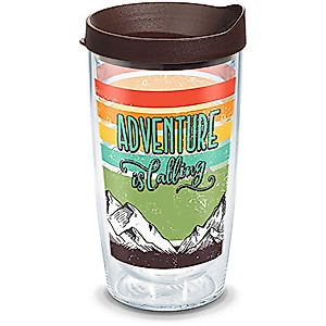 Tervis Made in USA Double Walled Adventure is Calling Insulated Tumbler Cup Keeps Drinks Cold & Hot, 16oz, Clear