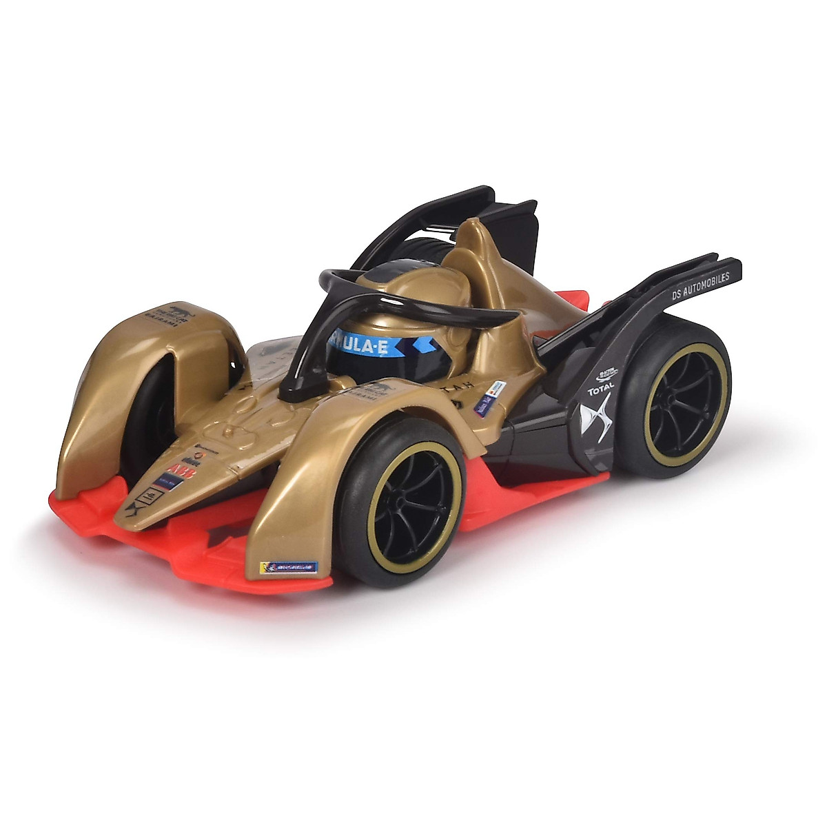 Dickie Toys 203162000 Pullstring Racer, Formula E Series Racing Car with Line Pull, 3 Different Models, Random Selection, 14 cm, from 3 Years