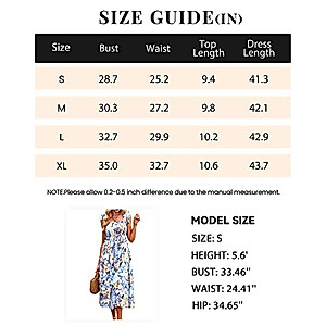 PRETTYGARDEN Women Summer Dresses 2023 Tie Strap Square Neck Smocked Ruffle Flowy Floral Print Boho Maxi Cocktail Dress(Floral White Blue,Large)