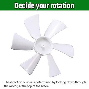 2 Pack 6“ Replacement White Vent Fan Blades for RV Bathroom Vent Fan, fits for Heng's, Elixir, Ventline and Jensen roof vents and range hoods or any 12 Volt motor with a 0.094-inch D-shaped shaft