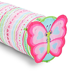 Melissa & Doug Sunny Patch Cutie Pie Butterfly Crawl-Through Tunnel (E-Commerce Packaging) - Indoor Outdoor Baby Tunnel Crawl Developmental Activity Toy