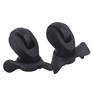 RDEXP Black 9.6x9.3x4.8cm DIY Left & Right Luggage Wheels with 8 Screws Replacement Set of 2