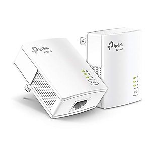 TP-Link Powerline Ethernet Adapter Starter Kit - AV1000 Gigabit Port, Plug&Play, Ethernet Over Power, Nano Size, Ideal for Smart TV, Online Gaming, Wired Connection Only (TL-PA7017 KIT)