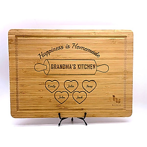 Personalized Gifts for Mom Kitchen, Cutting Board, Custom Engraved Serving Platter, Customized Mom and Grandma Gift, Decor for Mother's Kitchen, Engraved Kitchen Sign, Different Design Options
