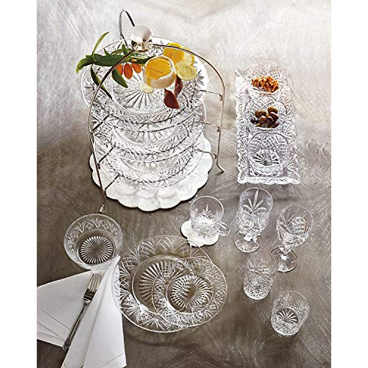Crystal Glass Water Goblets, 16 Ounce Elegant Crystal Glasses for Water, Juice, Beer, Wine, and Cocktails, Iced Beverage Glassware – Set of 4