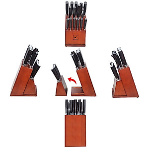imarku Knife Set, 16PCS Professional Kitchen Knife Set with Block, Knife Sets for Kitchen with Block and Sharpener, Japan Steel Chef Knives Set for Kitchen, Ideal Gifts for Men Women