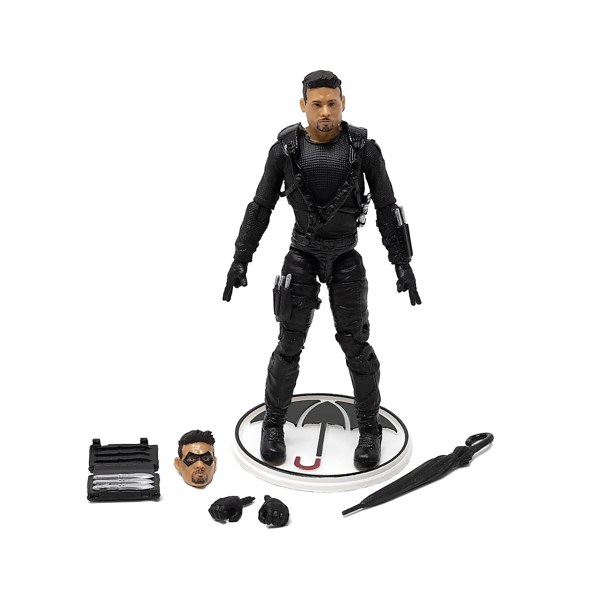 Boss Fight Studio Umbrella Academy Diego Hargreeves, Number Two Action Figure – H.A.C.K.S., Highly Articulated Collectible & Customizable Figurine with Interchangeable Parts & Accessories – 1:18