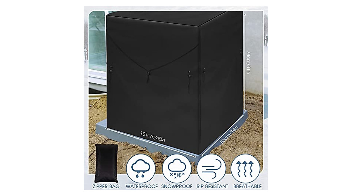 Heavy Duty Pool Heat Pump Cover – 40x34x31 Inches