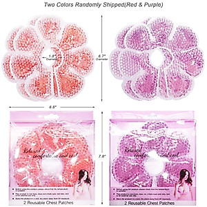 Breast Therapy Packs, Breast Ice Pack, Breast Pads for Breastfeeding, Hot and Cold Soothing Breast Gel Pad for Nursing Moms(2 Pack)