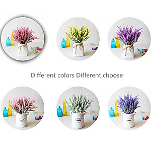 CATTREE Artificial Lavender Flowers Pink 8 Bundles, Fake Plastic Plant Lifelike Bouquet Home Bridal Wedding Office Party Garden Balcony Indoor Outdoor DIY Wreath Centerpieces Arrangements Decoration