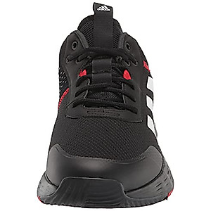 adidas Men's Own The Game 2.0 Basketball Shoe, Black/White/Carbon, 11