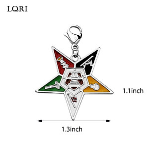 LQRI OES Gift The Eastern Star Gift OES Zipper Pull OES Sorority Jewelry Sorority Gift for Women Men (OES Star)