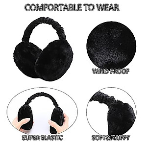 Fuyamp Kids Winter Hat Scarf Earmuffs and Gloves Set for 1-8 Year Girls and Boys, Knit Warm Toddler Winter, Lined Thermal Sets with Pompom(1-8 Year black)